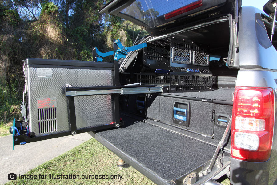 MSA 4x4 DS50 Fridge Drop Slide with Table – Melton 4WD