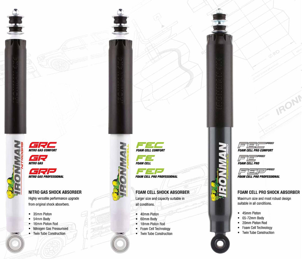 Ironman Suspension 2" Lift Kit for Toyota Landcruiser 76 Series 2007 ...